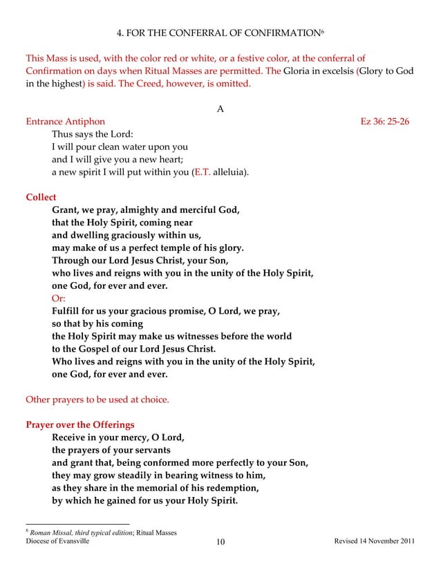 Rite of confirmation.rm revisions | PDF