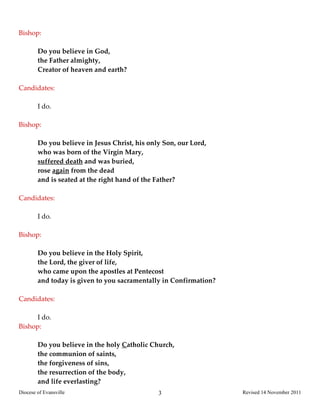 Rite of confirmation.rm revisions | PDF