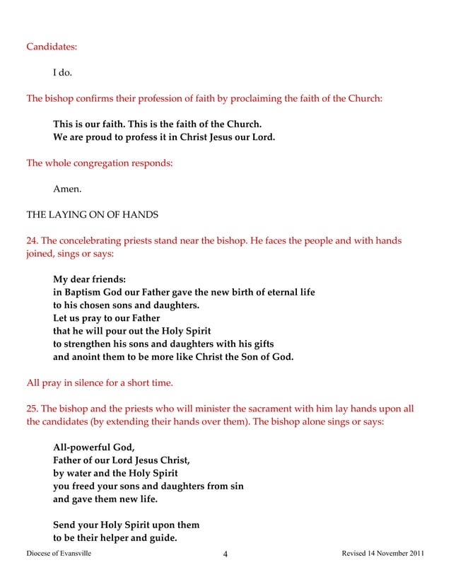 Rite of confirmation.rm revisions | PDF