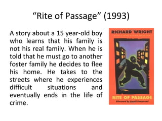 Rite of Passage, by Richard Wright | PPT