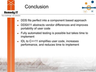 Integrating DDS into AXCIOMA, the component approach | PDF