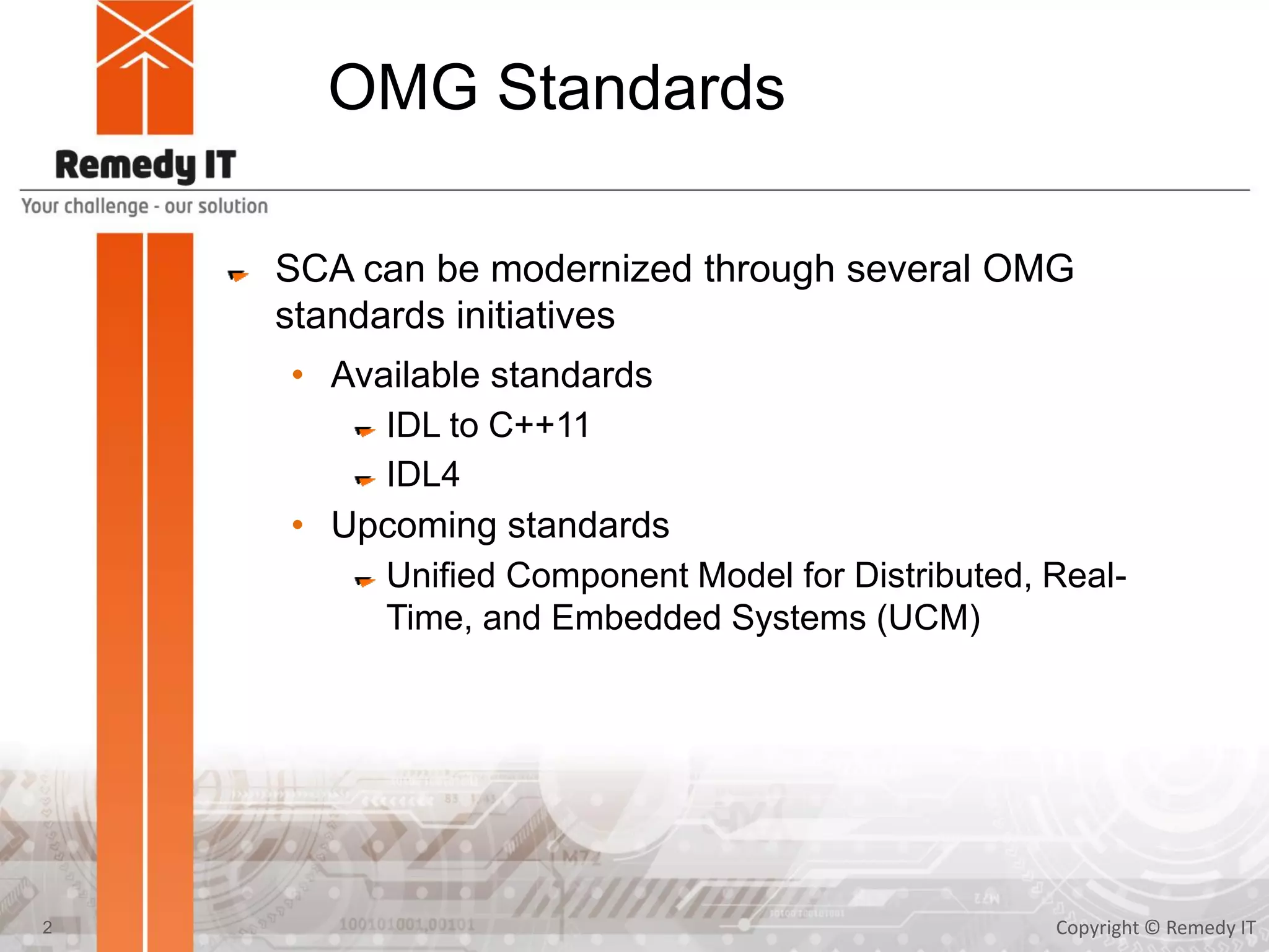 Modernizing SCA through new Object Management Group (OMG) standards | PDF
