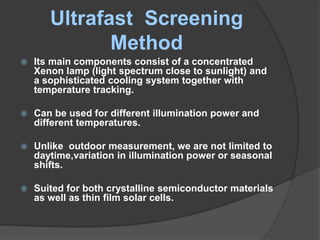 Ultrafast screening Method for assessing photostabiliy of Thin Film ...