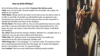 Whisky Presentation on singlemalt and blended | PPTX