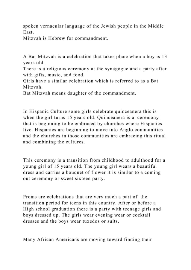 Rites of Passage in Adolescence.Erikson and Marcia were .docx