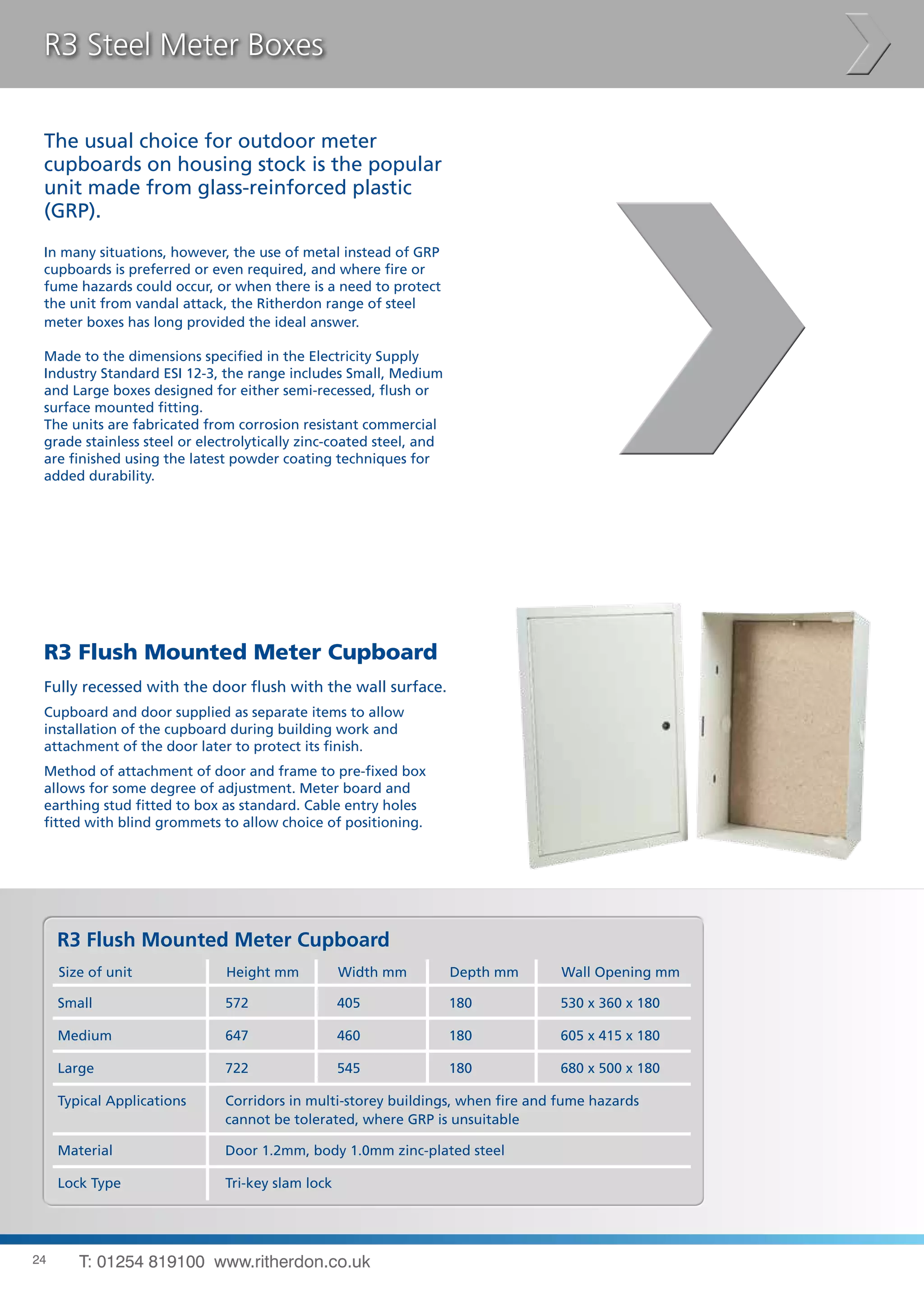 Ritherdon Steel Meter Boxes And Repair Boxes | PDF