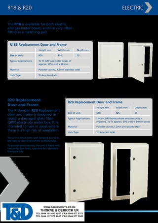 Ritherdon Steel Meter Boxes And Repair Boxes | PDF