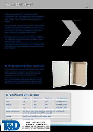 Ritherdon Steel Meter Boxes And Repair Boxes | PDF