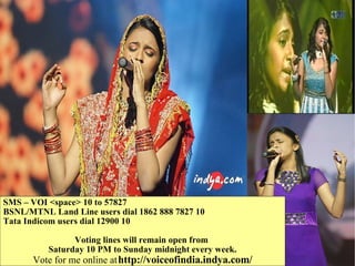 Rithisha For Voice Of India | PPT