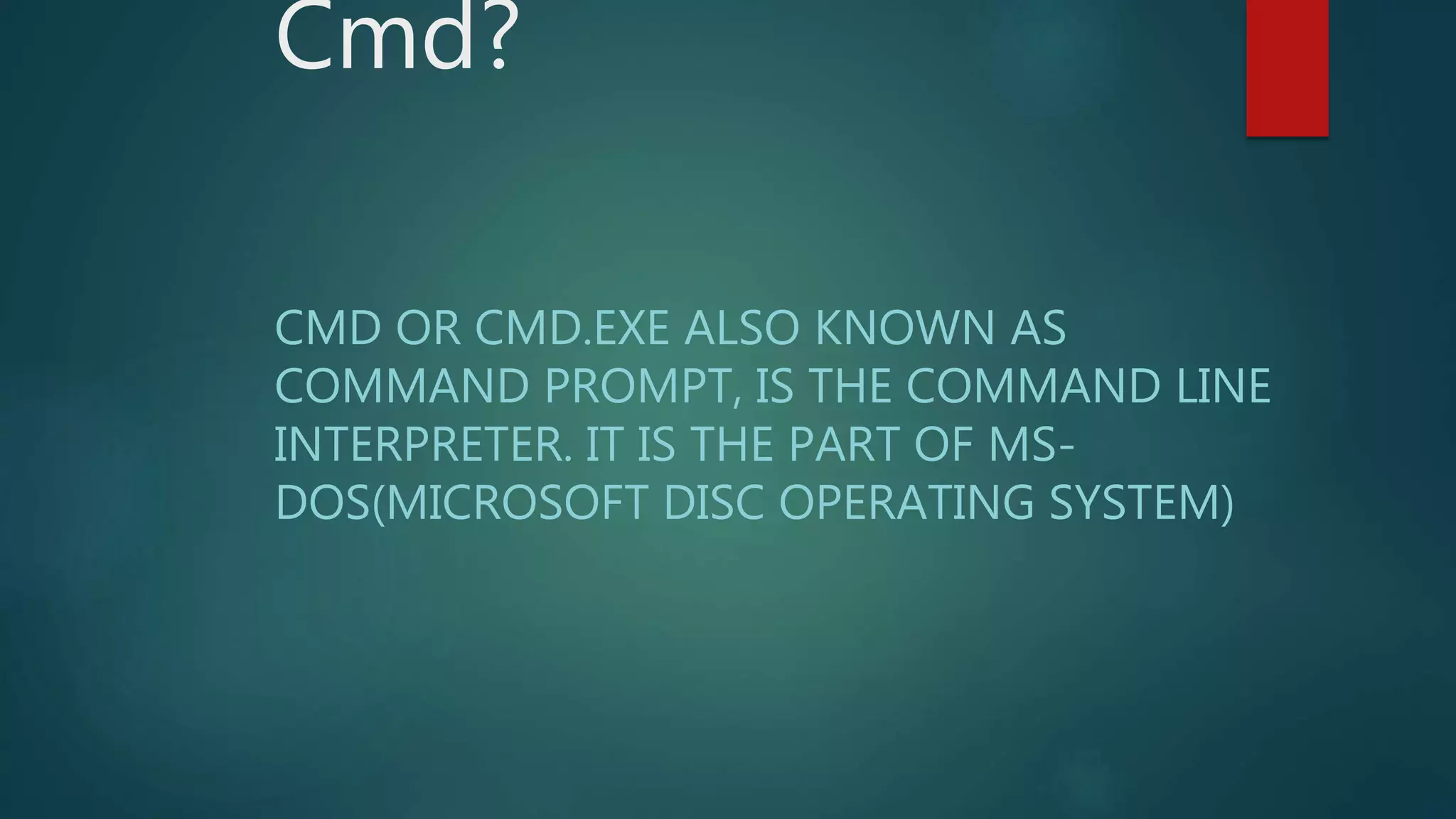 ppt on cmd cammand | PPTX
