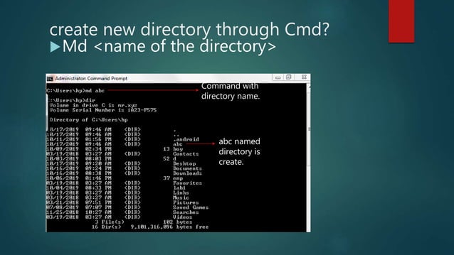 ppt on cmd cammand | PPTX | Operating Systems | Computer Software and ...