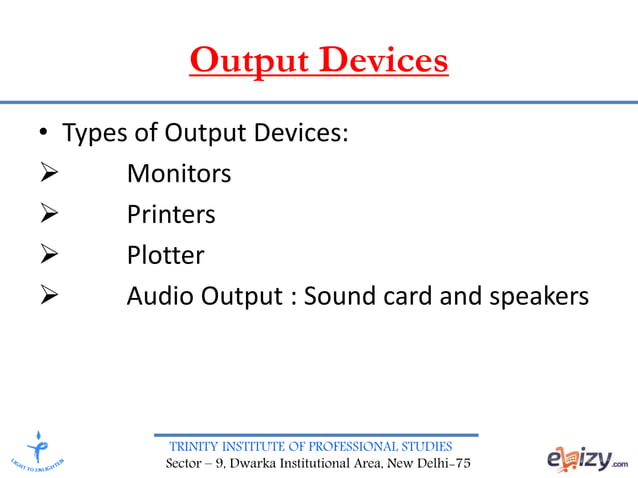 Output Devices-Types of Output Devices | PPTX | Desktop Publishing | Computer Software and ...
