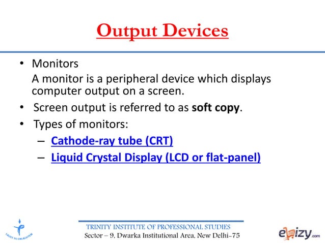 Output Devices-Types of Output Devices | PPTX | Desktop Publishing ...