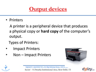 Output Devices-Types of Output Devices | PPTX