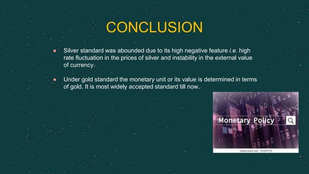 monetary standards .pptx | Currencies | Economy