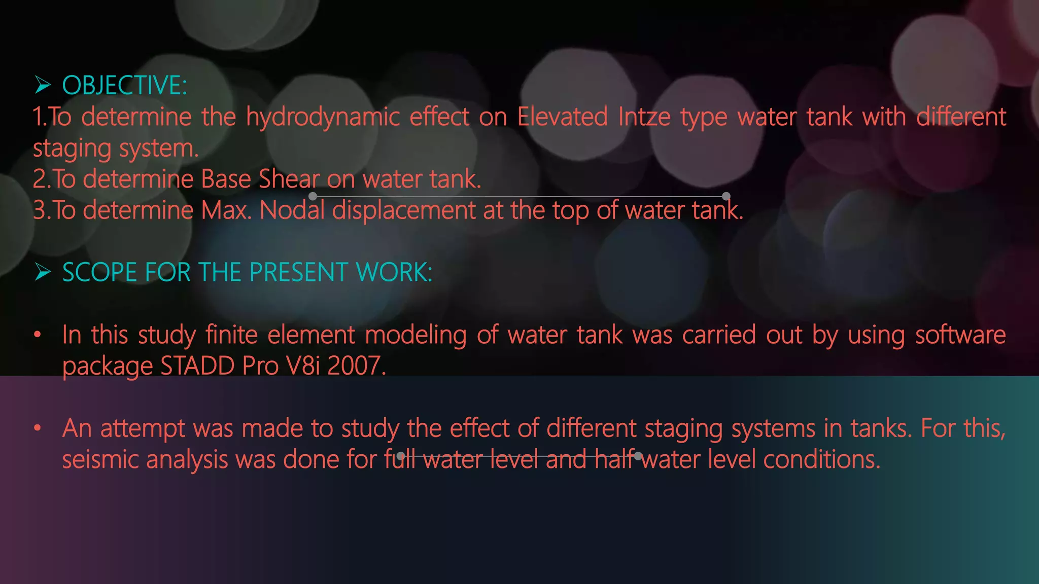 Seismic Analysis of Elevated Water Tank | PPTX