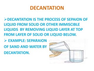 SEPARATION OF SUBSTANCES | PPTX | Chemistry | Science