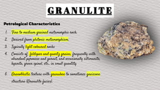 STUDY OF IMPORTANT METAMORPHIC ROCKS.pdf | Geology | Science