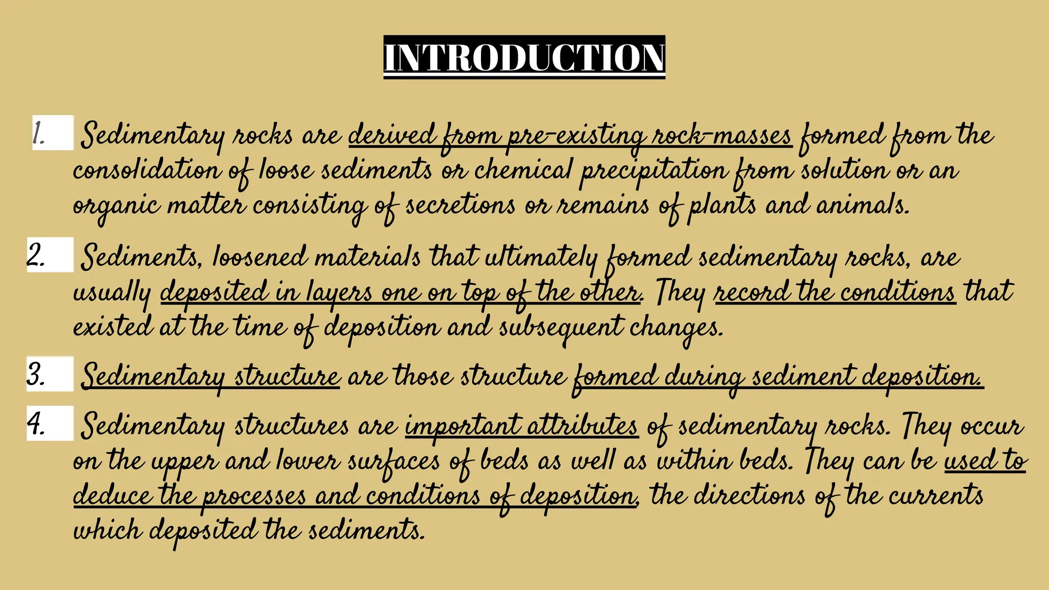 SEDIMENTARY STRUCTURES IN SEDIMENTOLOGY/ | PDF