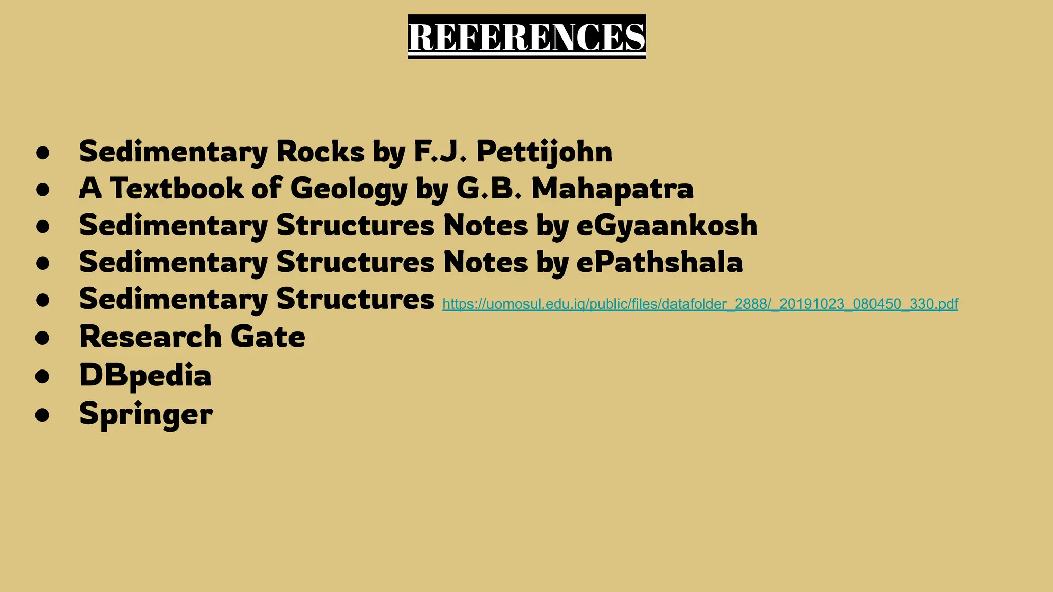 SEDIMENTARY STRUCTURES IN SEDIMENTOLOGY/ | PDF