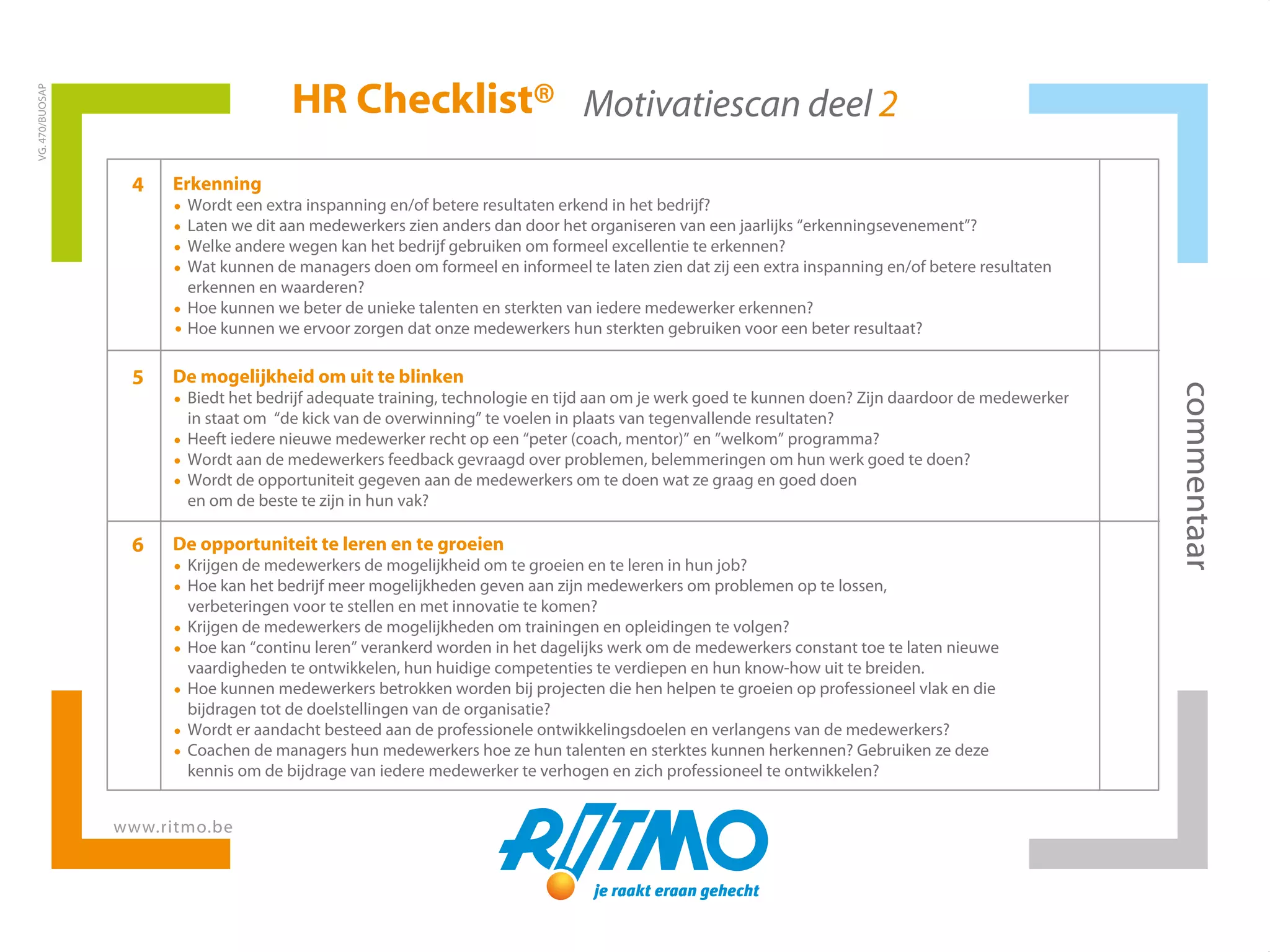 Ritmo hr motivatiescan | PDF