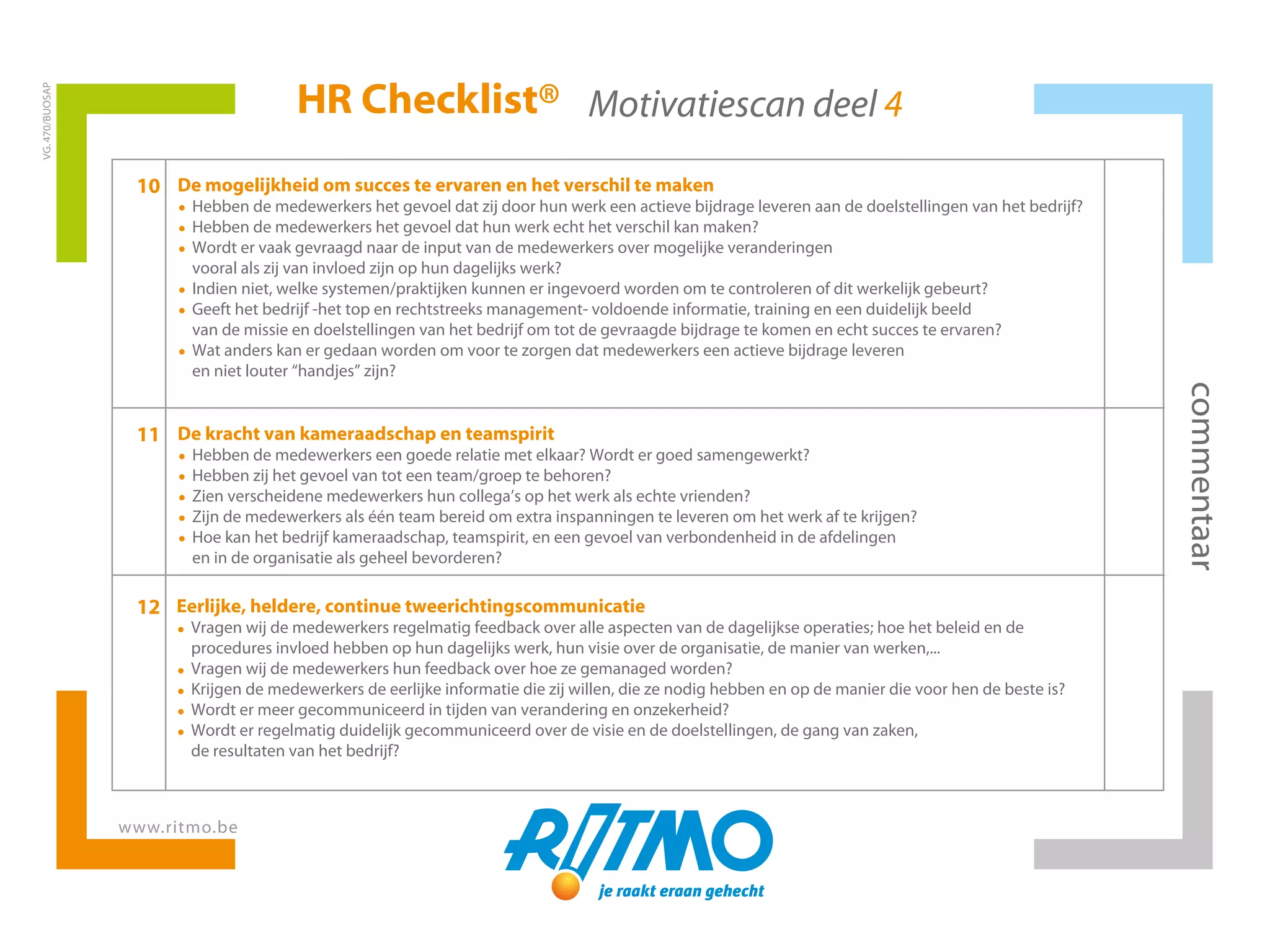 Ritmo hr motivatiescan | PDF