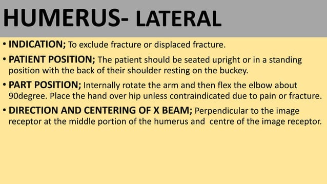 Radiographic positioning of Upper limb (ELBOW & HUMERUS) | PPTX | Death ...