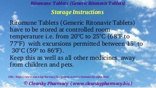 Ritomune Tablets (Generic Ritonavir Tablets) | PDF