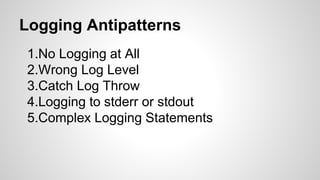 Proper application logging | PPT