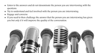 Radio Interview Techniques | PPTX | Talk Show | Genres