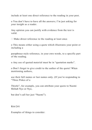 Ritt241 How to Write a Discussion Board Post Writing.docx