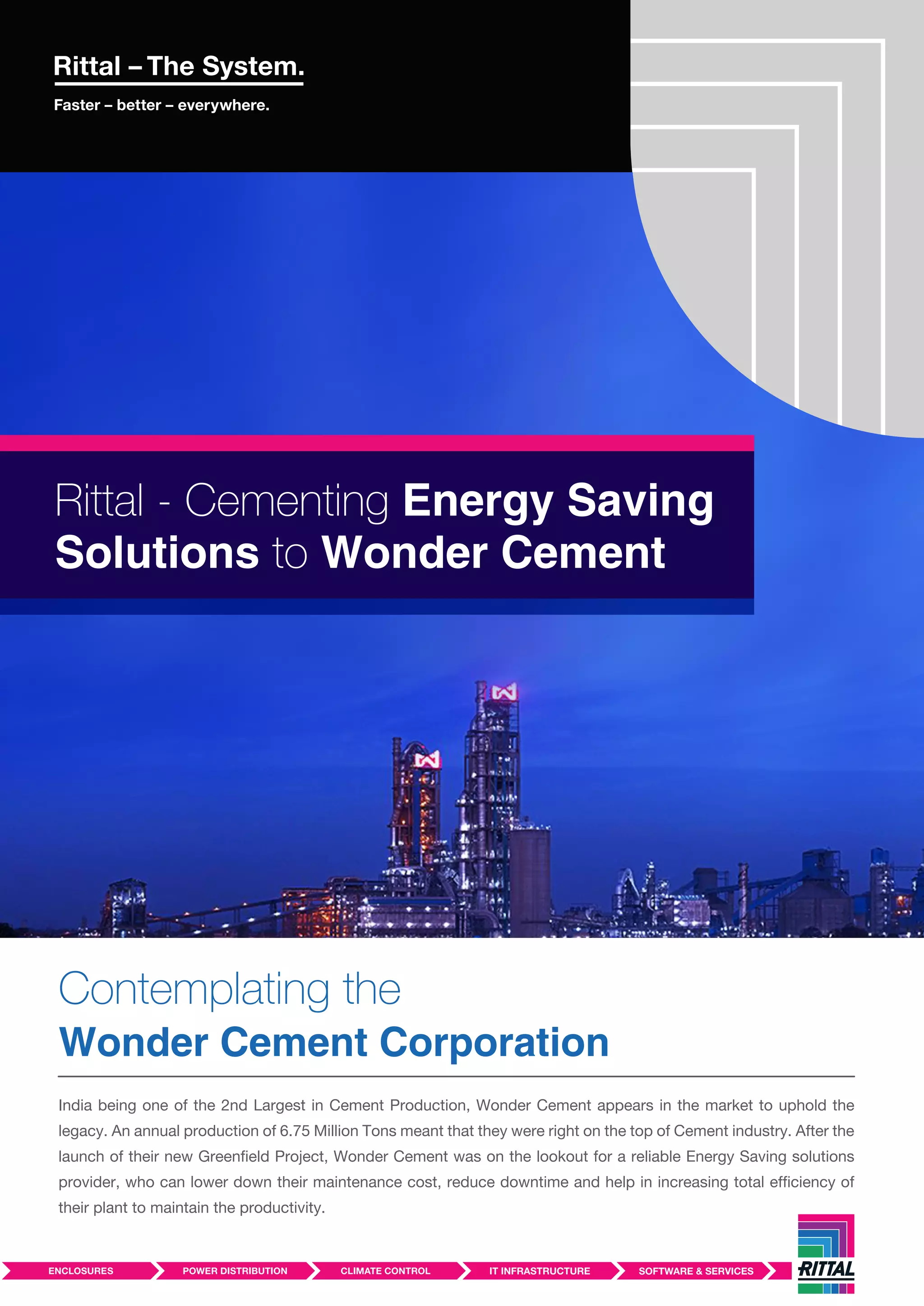 Rittal – Cementing Energy Saving Solutions to Wonder Cement | PDF