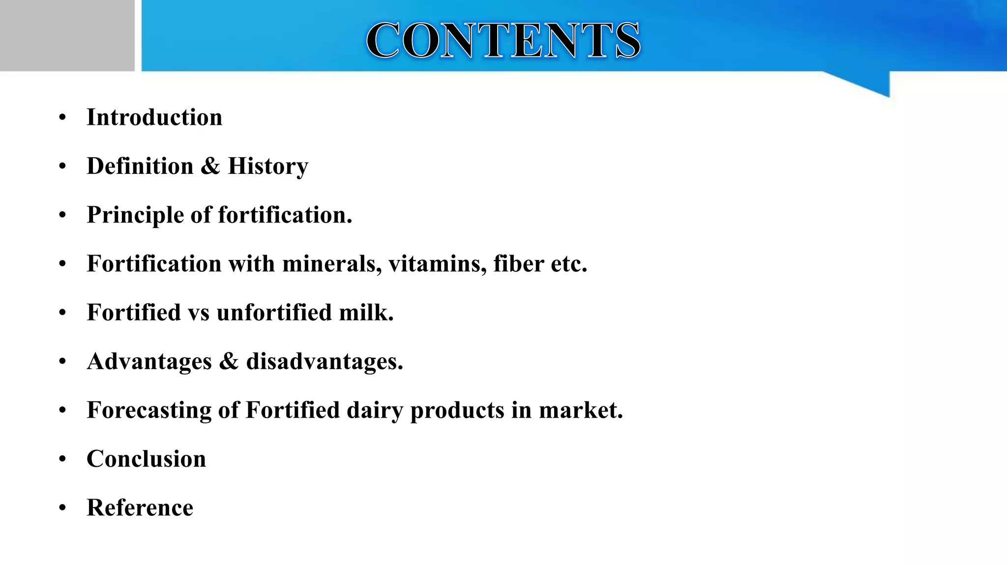 FORTIFICATION OF DAIRY PRODUCTS | PPTX