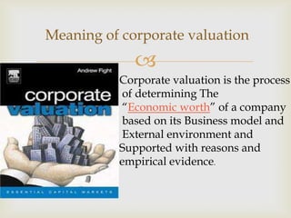 reasons of corporate valuation | PPT