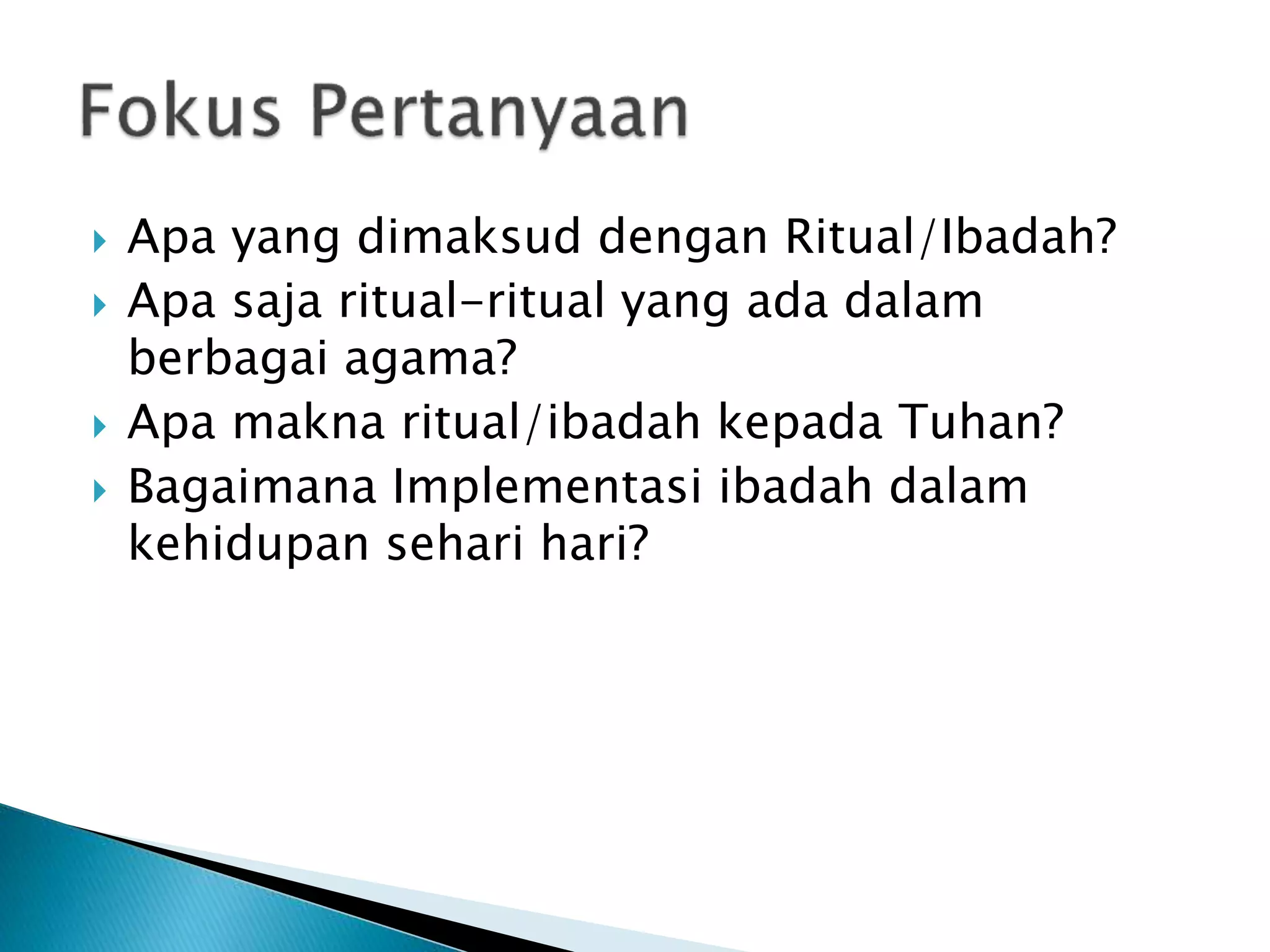 Ritual dalam agama | PPTX