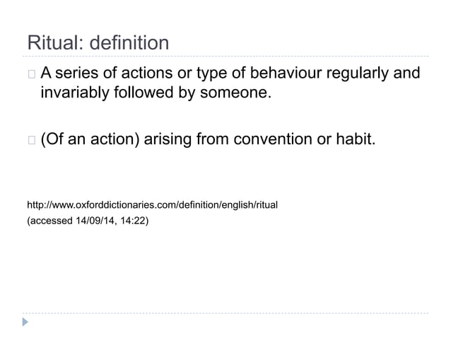 Ritual Presentation 1 | PPT