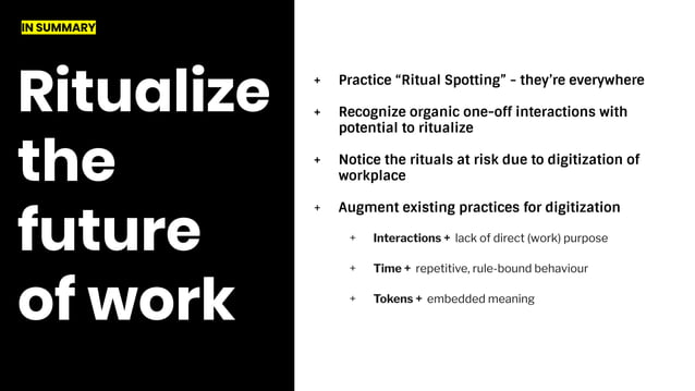 Rituals and remote work | PPT