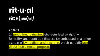 Rituals and remote work | PPT