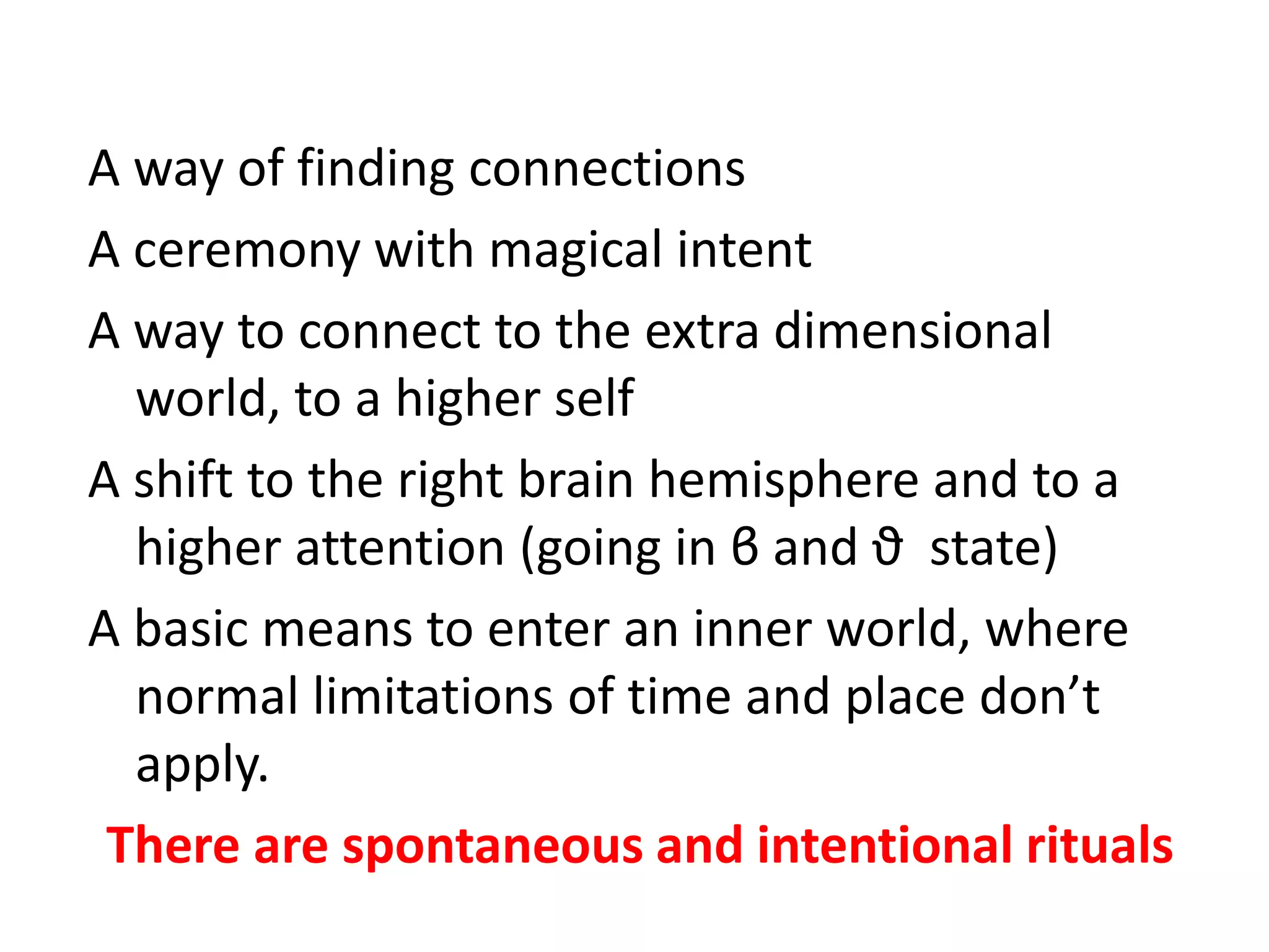 Rituals in psychotherapy | PPTX