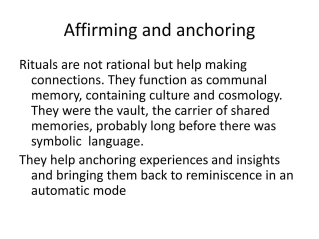 Rituals in psychotherapy | PPT