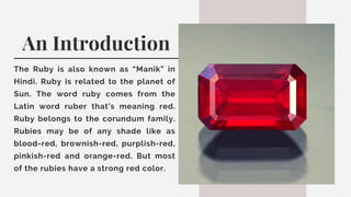 Rituals Of Wearing Ruby Gemstone | PPT