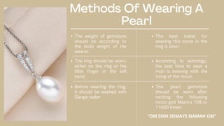 Rituals of wearing pearl gemstone | PPT