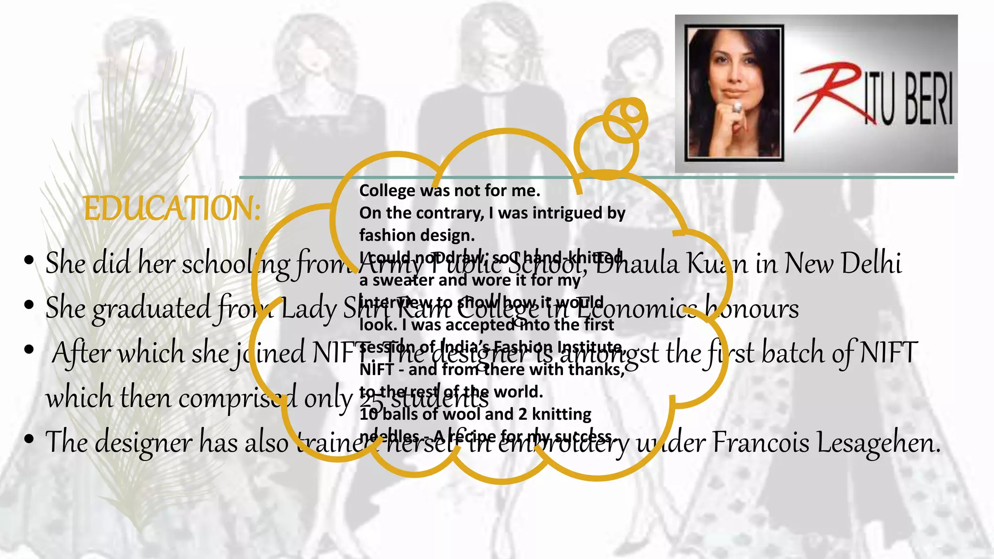 DESIGNER RITU BERI | PPT