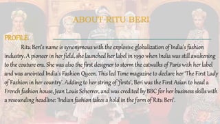 DESIGNER RITU BERI | PPT