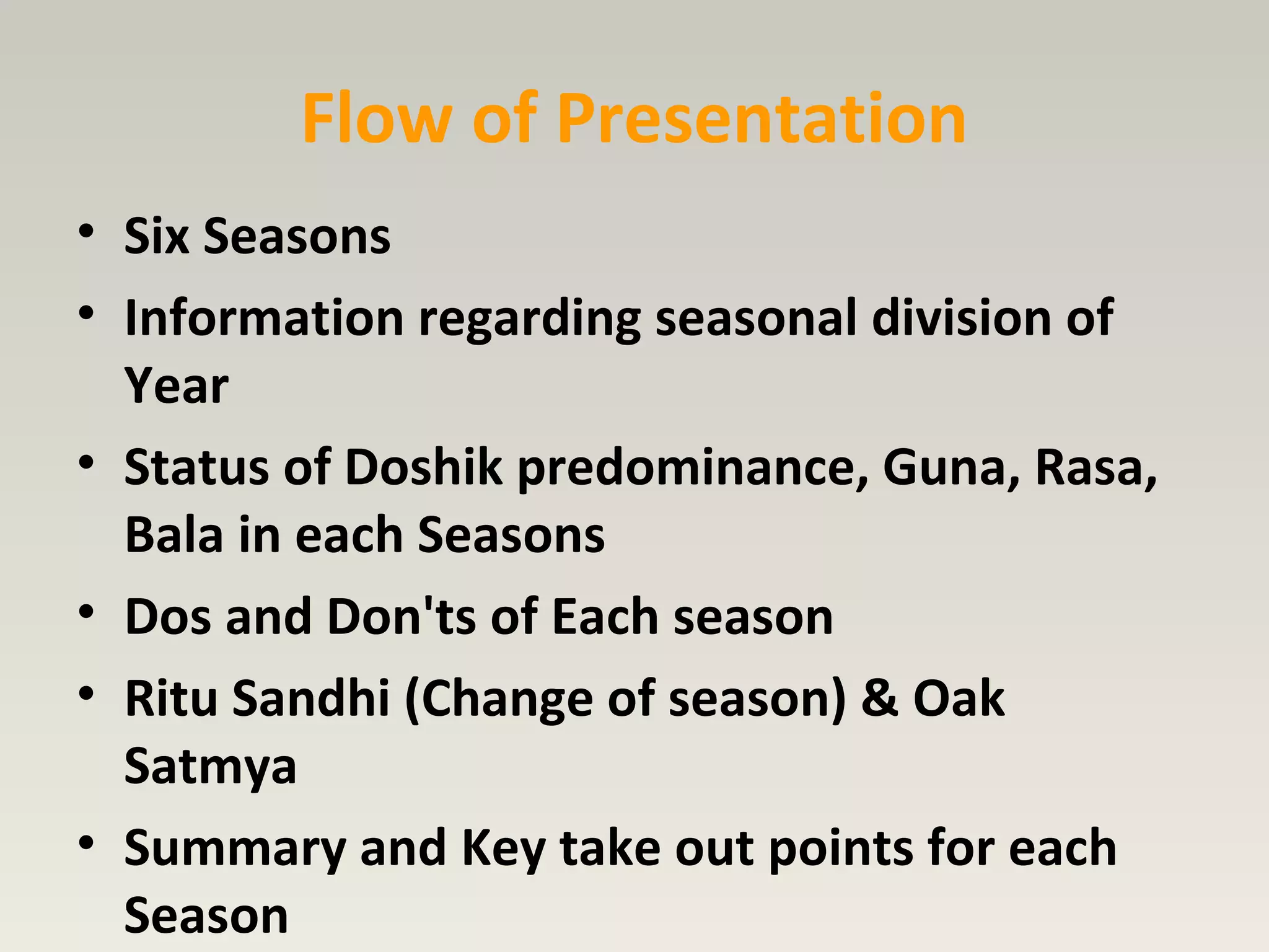 Ritucharya final presentation | PPT