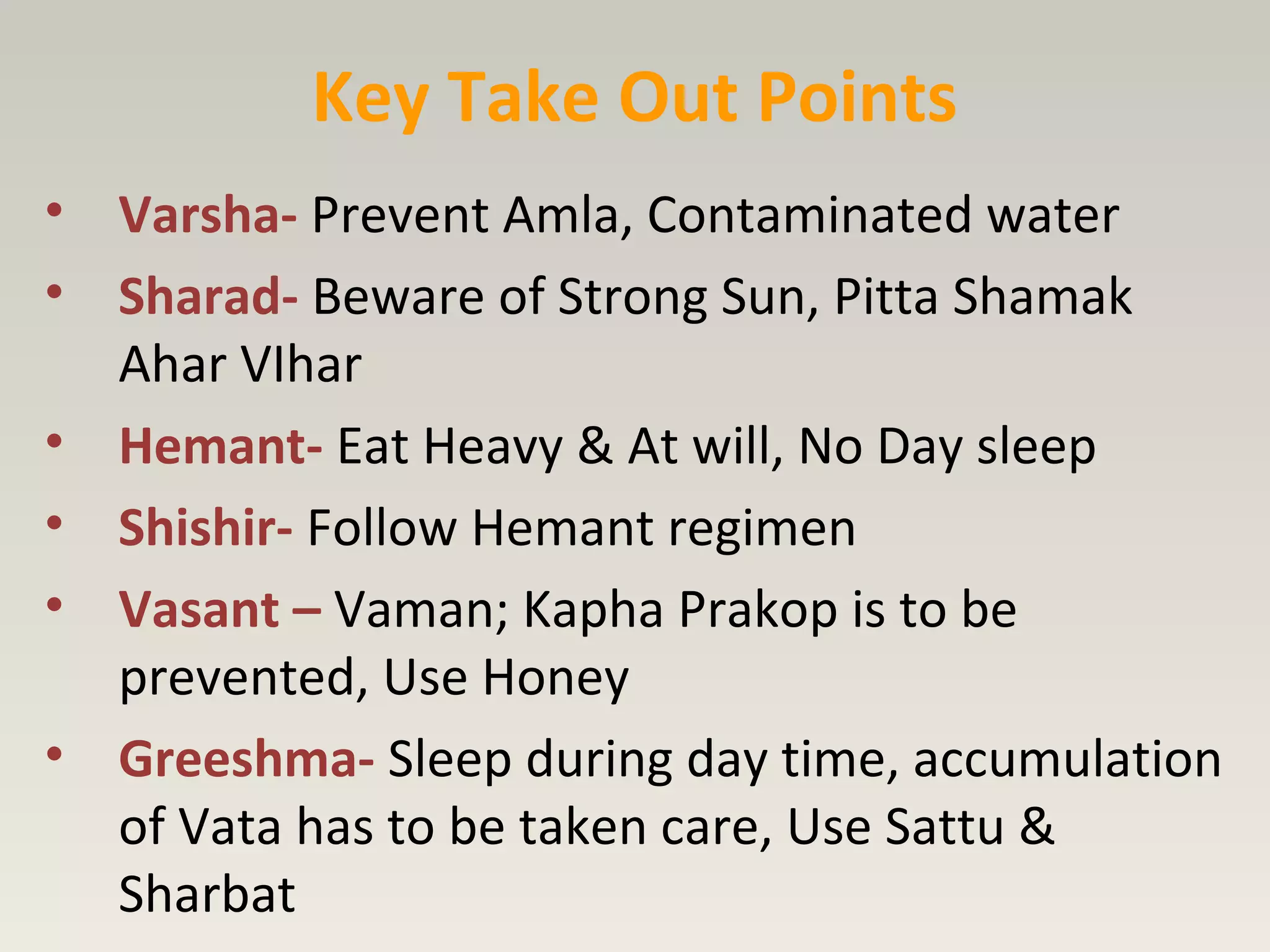 Ritucharya final presentation | PPT