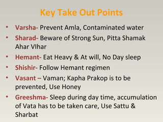 Ritucharya final presentation | PPT