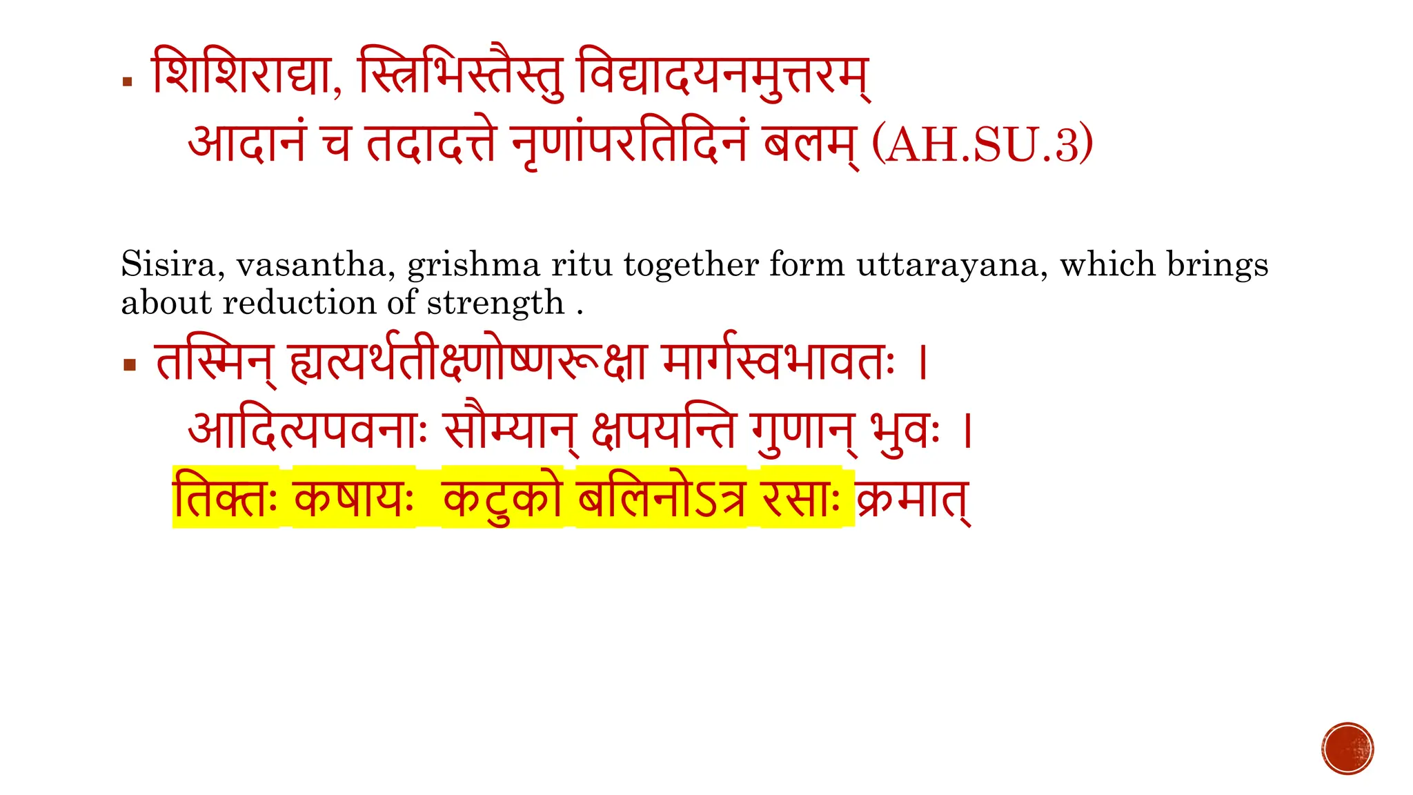 RITUCHARYA-SEASONAL REGIMENS OF AYURVEDA | PPT