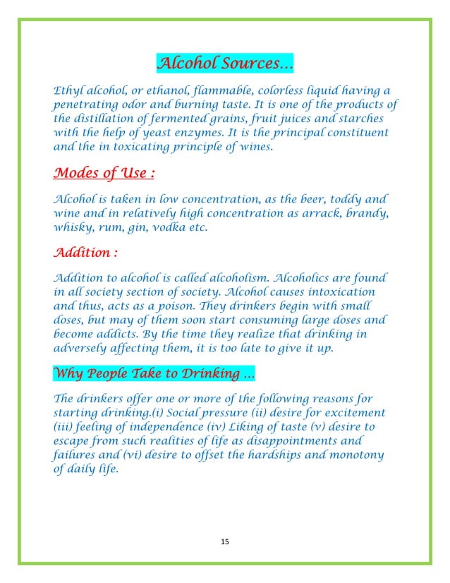 xII chemistry INVESTIGATORY PROJECT | PDF | Illegal Drugs, Tobacco ...