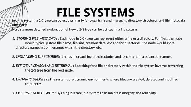 ppt of 2-3 trees analysis and design presentation | PPTX